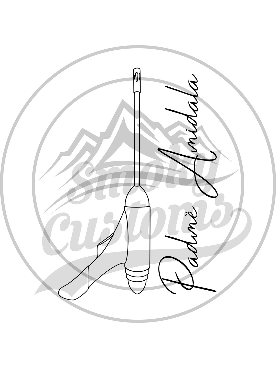 Padme Amidala Blaster V2 Hand Drawn Ready to Cut and Print SVG, PNG ...
