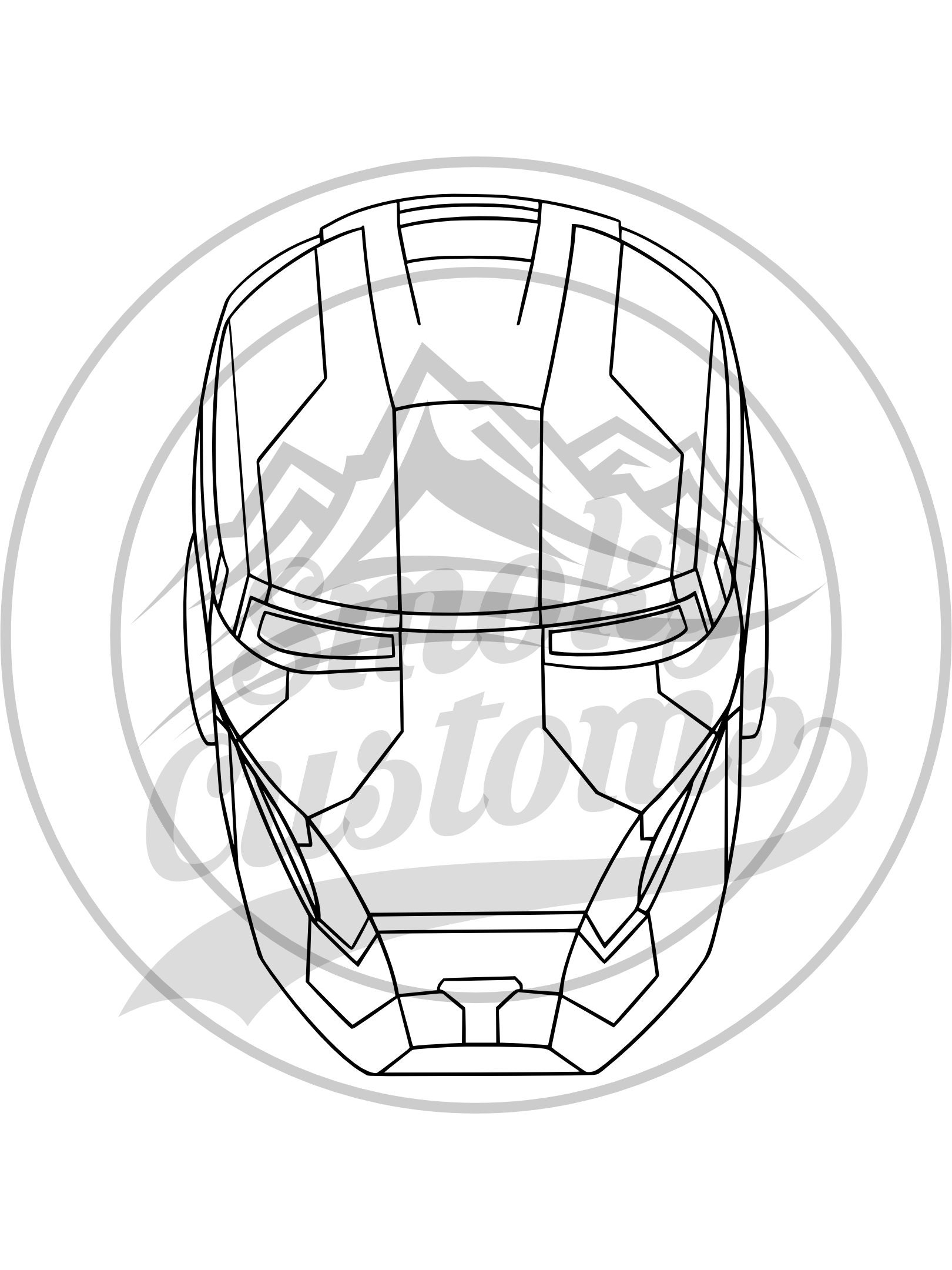 Iron Man Mask Drawing
