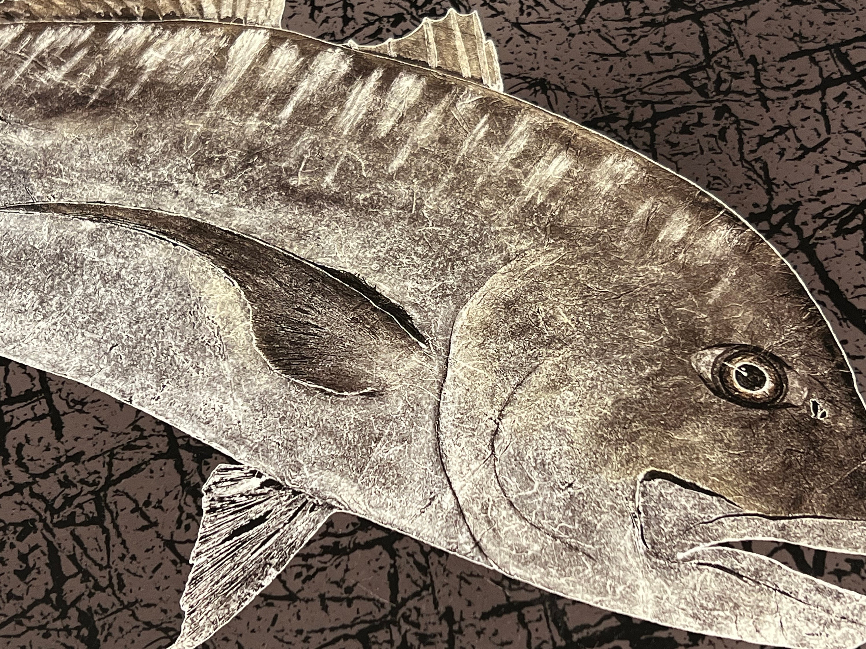 Ulua (giant Trevally) Gyotaku Print - Etsy