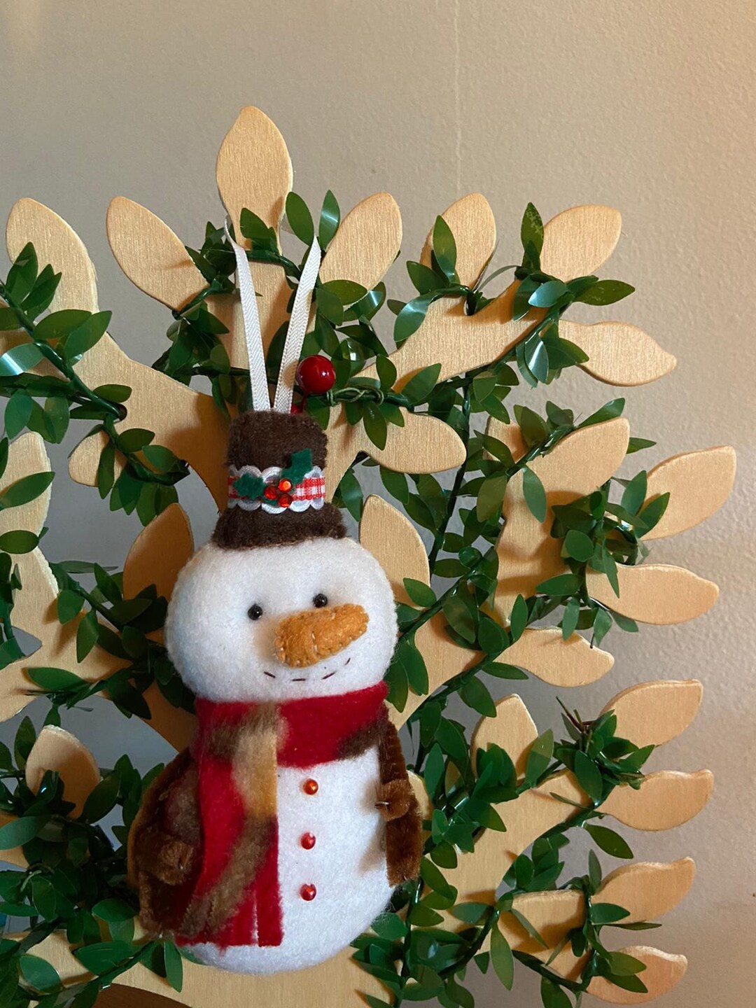 Snowman Tree Ornament - Etsy