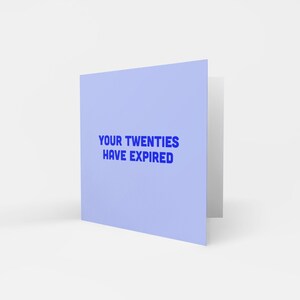 30th BIRTHDAY CARD Twenties Expired, Funny Birthday Card, Card for ...