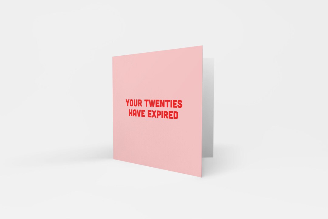 30th BIRTHDAY CARD - Twenties Expired, Funny Birthday Card, Card for ...