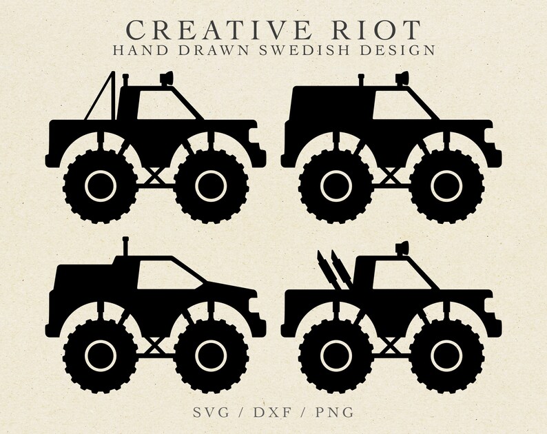 MONSTER TRUCK BUNDLE Commercial Use Svg Monster Jam Svg | Etsy