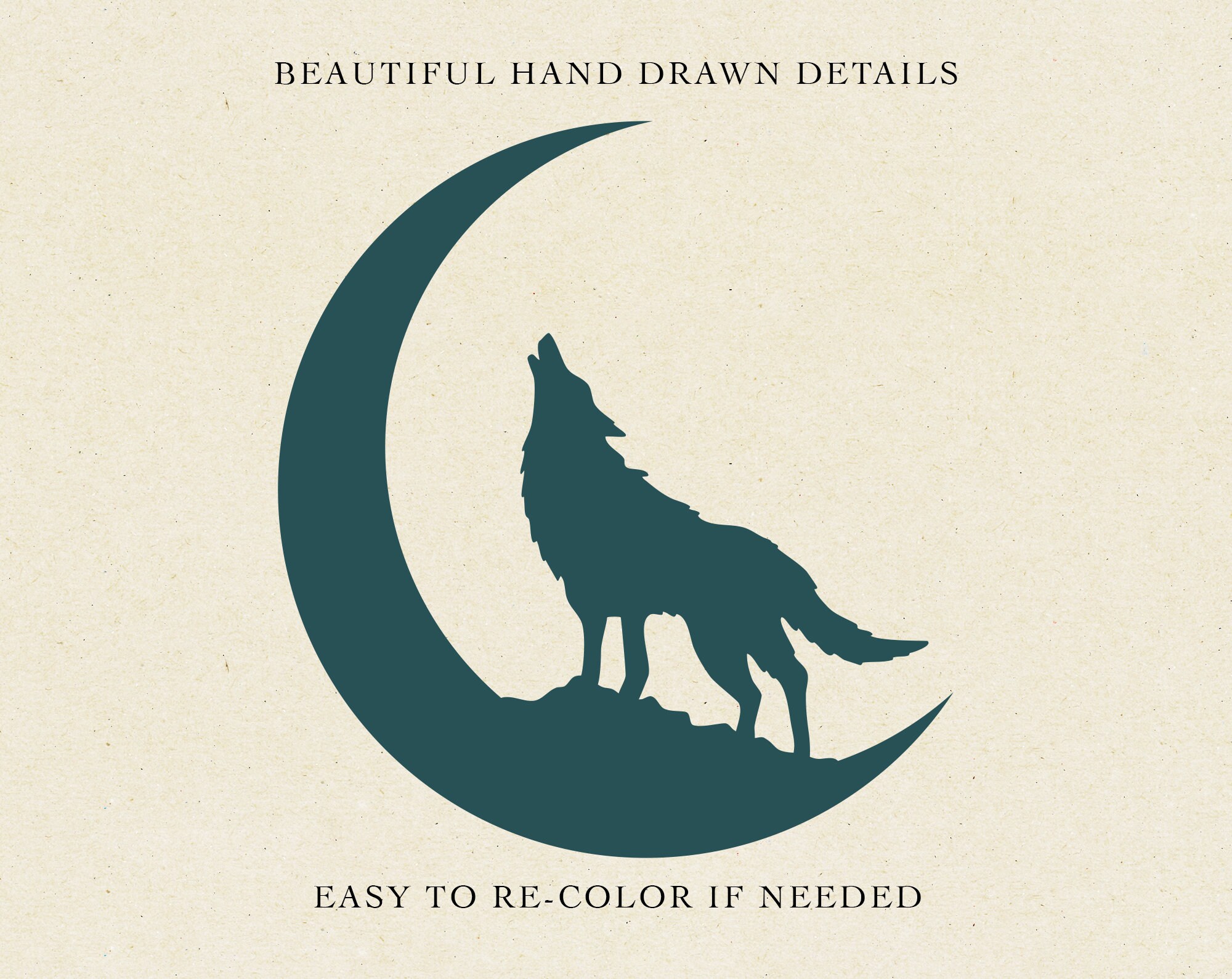 WOLF MOON SVG Commercial Use Svg Wolf Clipart Wolf Cut - Etsy UK