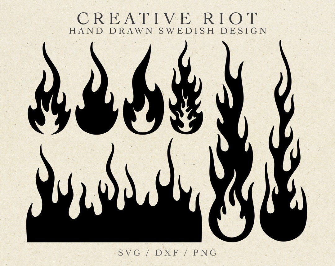 FLAMES BUNDLE SVG - Commercial Use Svg, Cricut Flames Svg, Flame Cut ...