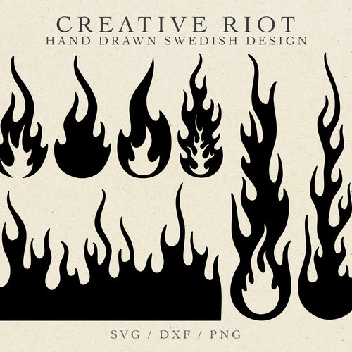 FLAMES BUNDLE SVG Commercial Use Svg Cricut Flames Svg - Etsy