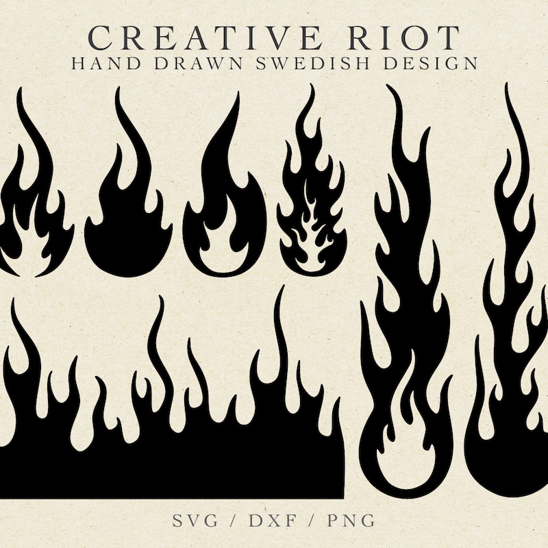 Flame Svg - Etsy