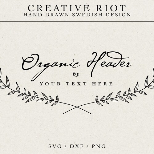 ORGANIC HEADER SVG Commercial Use Svg Farmhouse Svg - Etsy