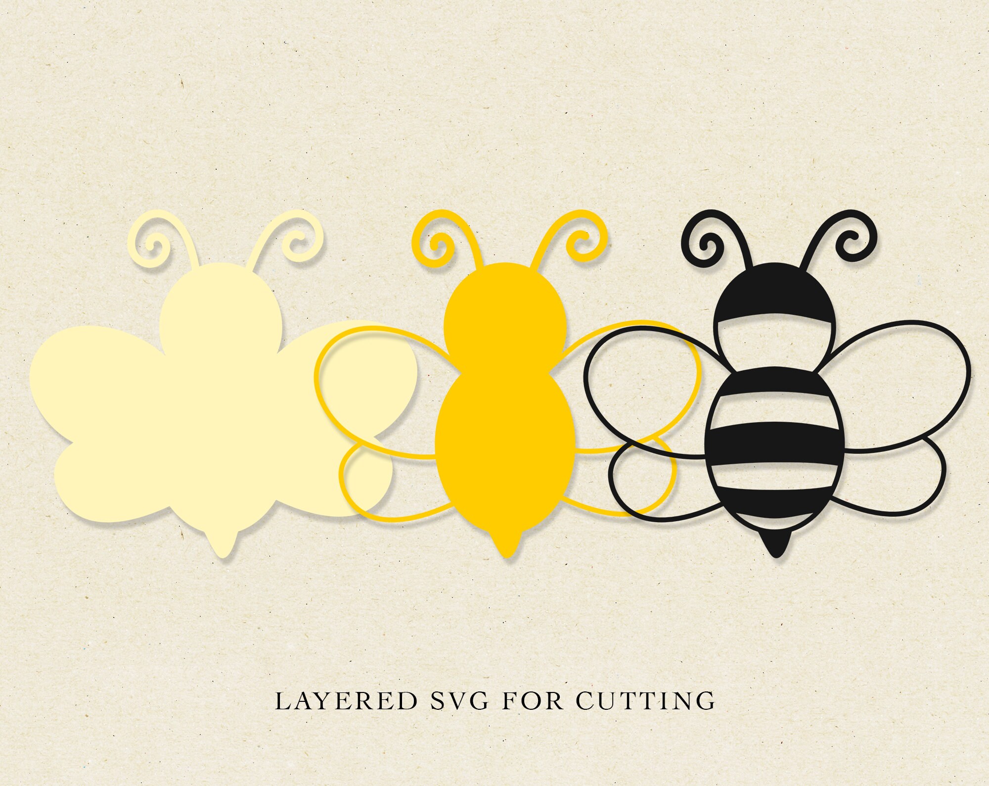 3D PAPER BEE SVG Bee Svg Honey Bee Svg Bee Cut File - Etsy