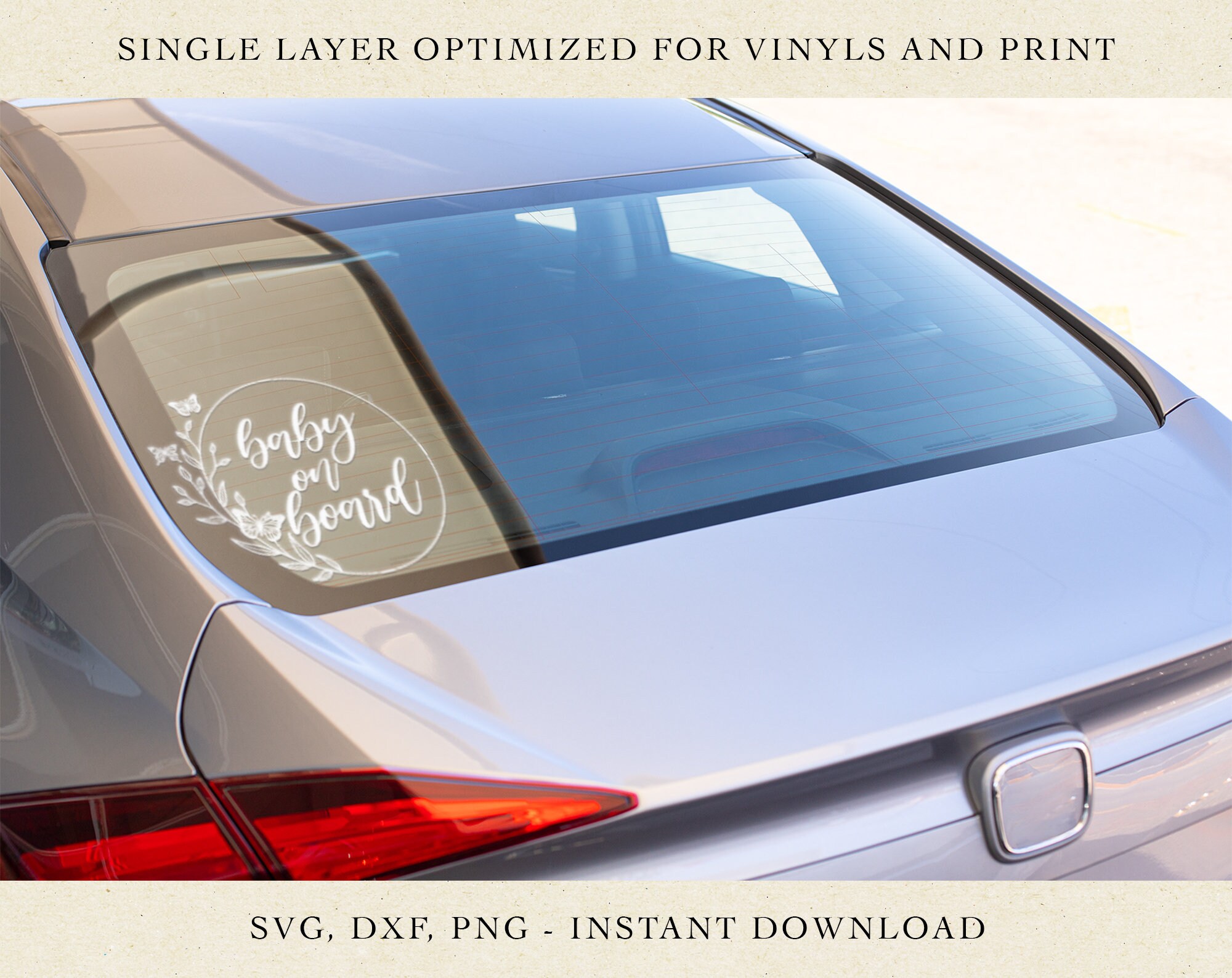 BABY ON BOARD Svg - Baby Car Decal Svg, Baby on Board Dxf, Car Vinyl ...
