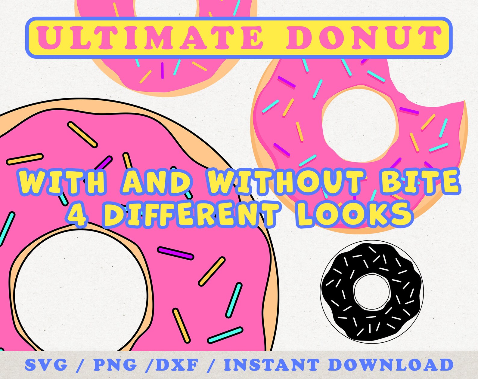 ULTIMATE DONUT SVG Donut Svg Donut Clipart Cricut Donut | Etsy