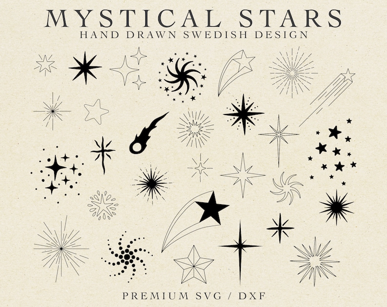 ESTRELLAS MÍSTICAS SVG - Uso comercial Svg, Estrellas Imágenes ...