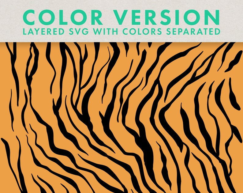 TIGER PRINT SVG Tiger Stripes Svg Cricut Tiger Pattern | Etsy
