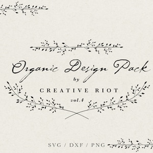 ORGANIC DESIGN PACK 4 - Commercial Use Svg, Wreath Svg, Divider Svg ...