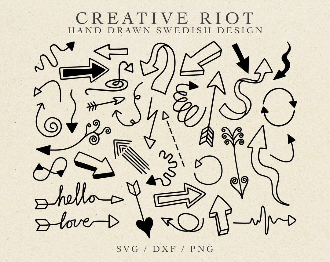 35 ARROW DESIGNS - Commercial Use Svg, Arrow Svg, Doodle Svg, Doodle ...