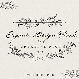 ORGANIC DESIGN PACK 1 Commercial Use Svg Wreath Svg - Etsy