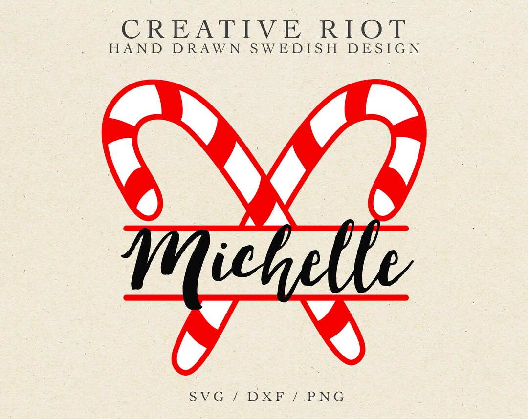 CANDY CANE SVG Split Monogram Svg, Christmas Svg, Christmas Monogram ...