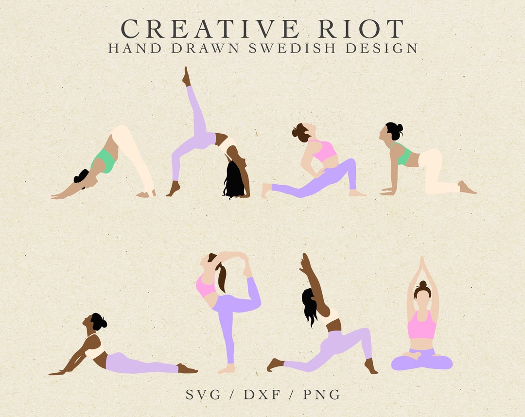 YOGA POSES SVG - Commercial Use Svg, Yoga Cut File, Cricut Yoga Svg ...