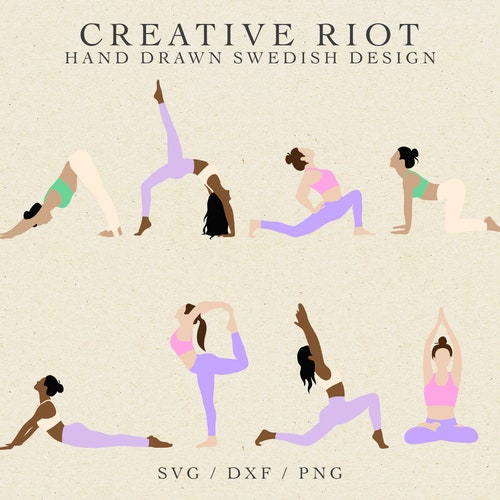 YOGA POSES SVG Commercial Use Svg Yoga Cut File Cricut - Etsy