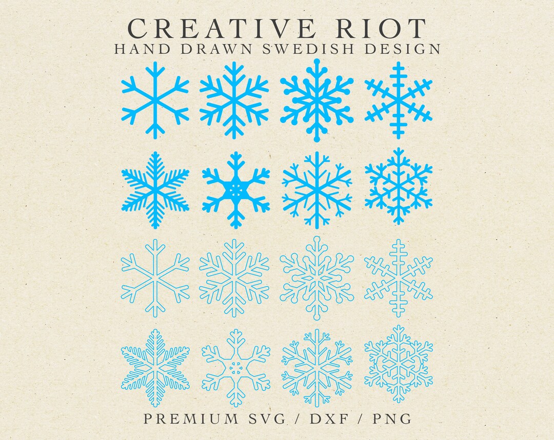 SNOWFLAKE BUNDLE SVG Commercial Use Svg, Snowflakes Svg, Winter Svg ...