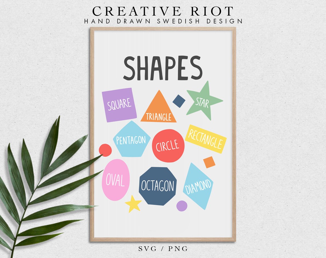 SHAPES SVG Kids Learning Shapes Educational Svg Nursery - Etsy