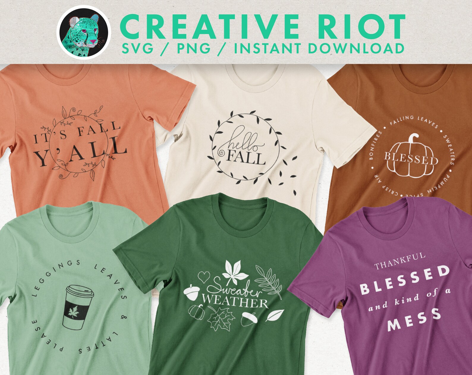 FALL MEGA BUNDLE Commercial Use Svg Fall Heat Transfer - Etsy
