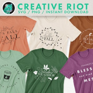 FALL MEGA BUNDLE Commercial Use Svg, Fall Heat Transfer, Fall Cut File ...