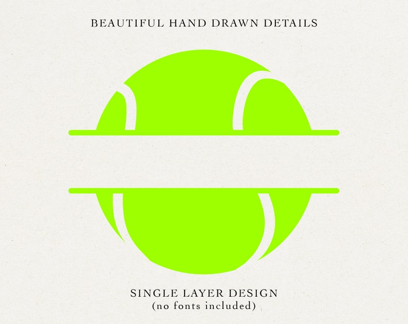 TENNIS MONOGRAM SVG Commercial Use Svg Tennis Cut File - Etsy