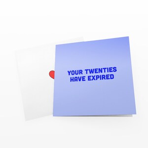 30th BIRTHDAY CARD Twenties Expired, Funny Birthday Card, Card for ...