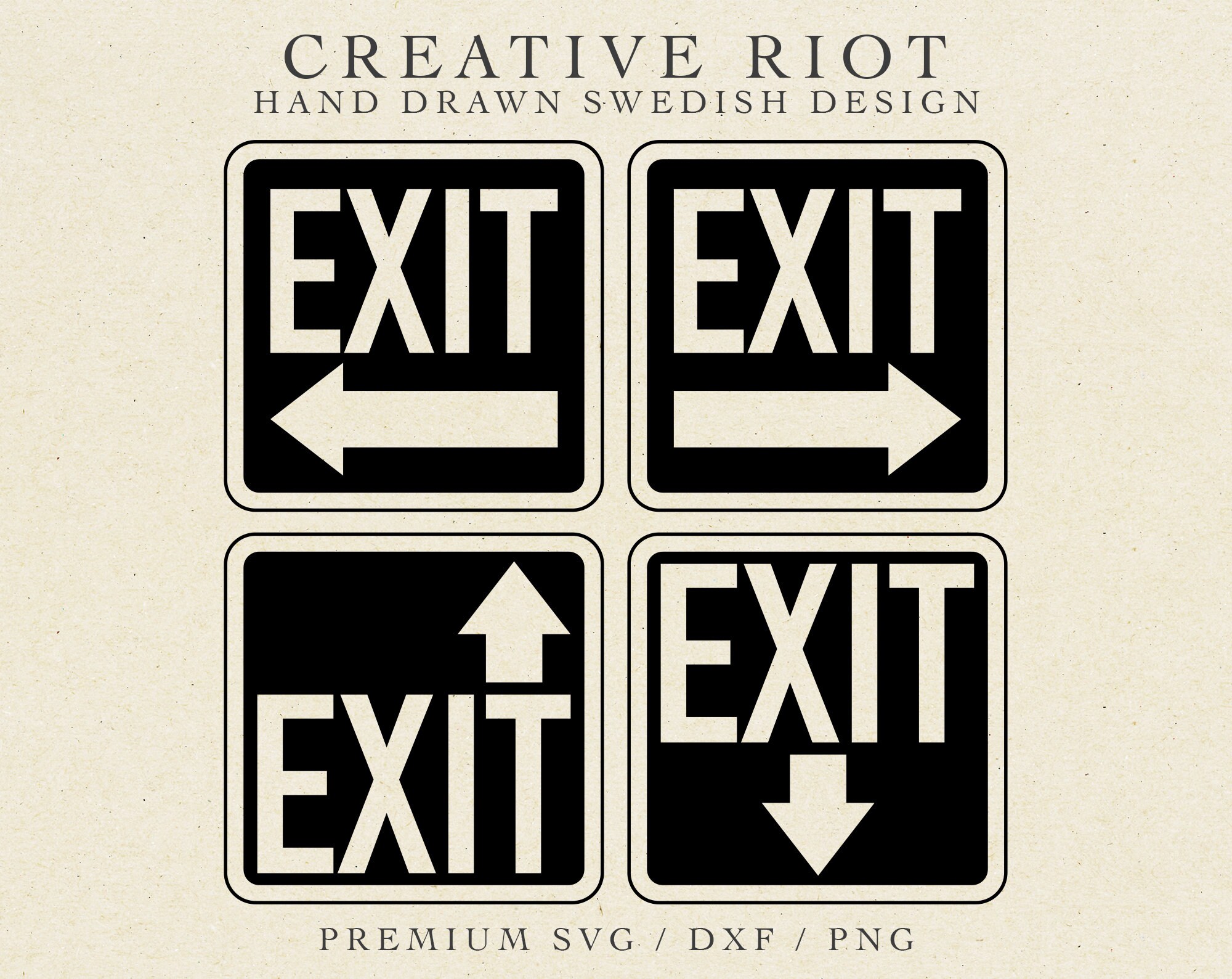 EXIT SIGN SVG Exit Svg File Door Sign Svg Exit Arrow Svg | Etsy UK