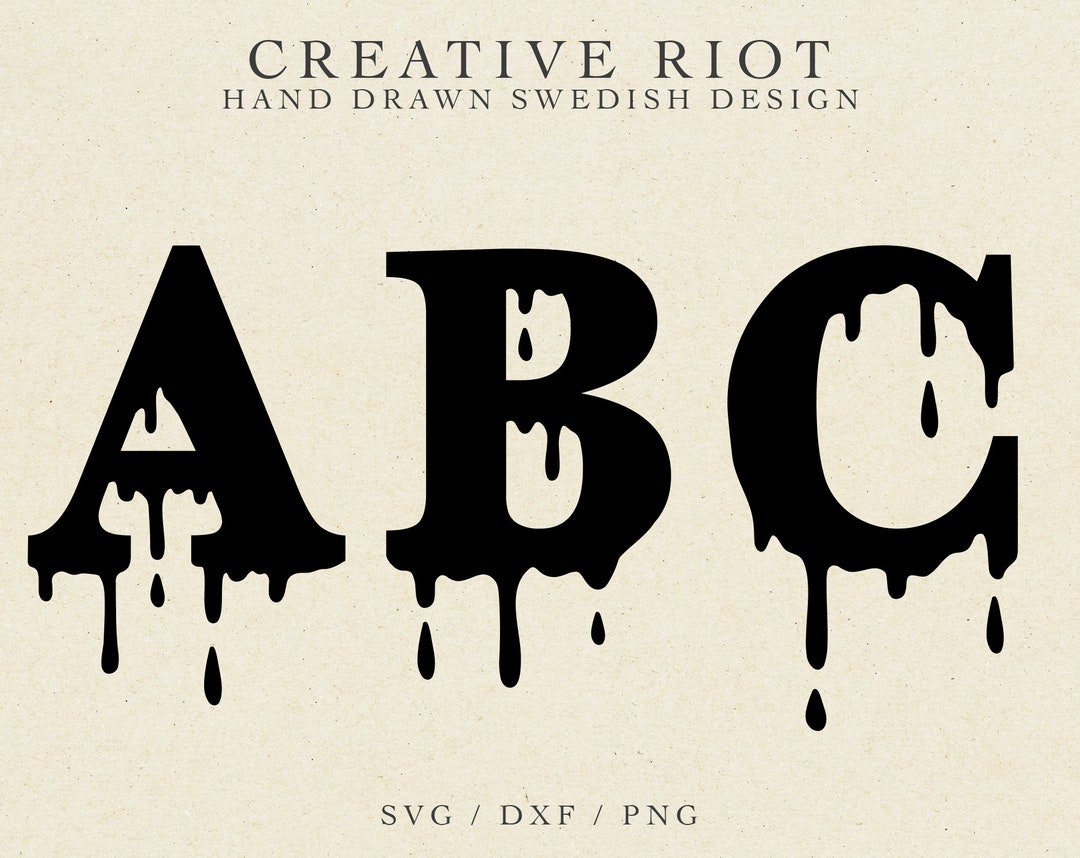 DRIPPING ALPHABET SVG Drip Letters Svg, Commercial Use Svg, Dripping ...