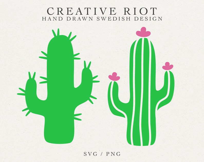CUTE CACTUS SVG Commercial Use Svg Instant Download Cactus - Etsy