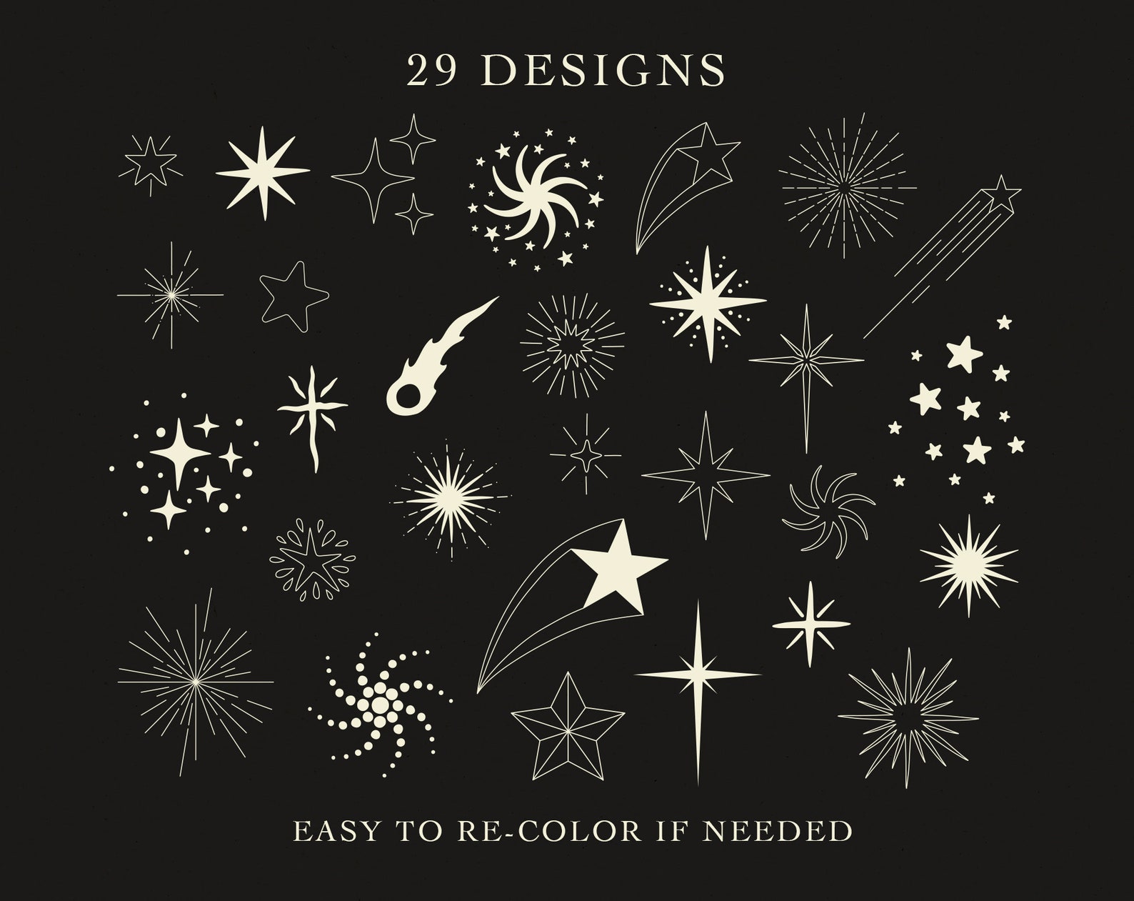 MYSTICAL STARS SVG - Commercial Use Svg, Stars Clipart, Cricut Stars ...