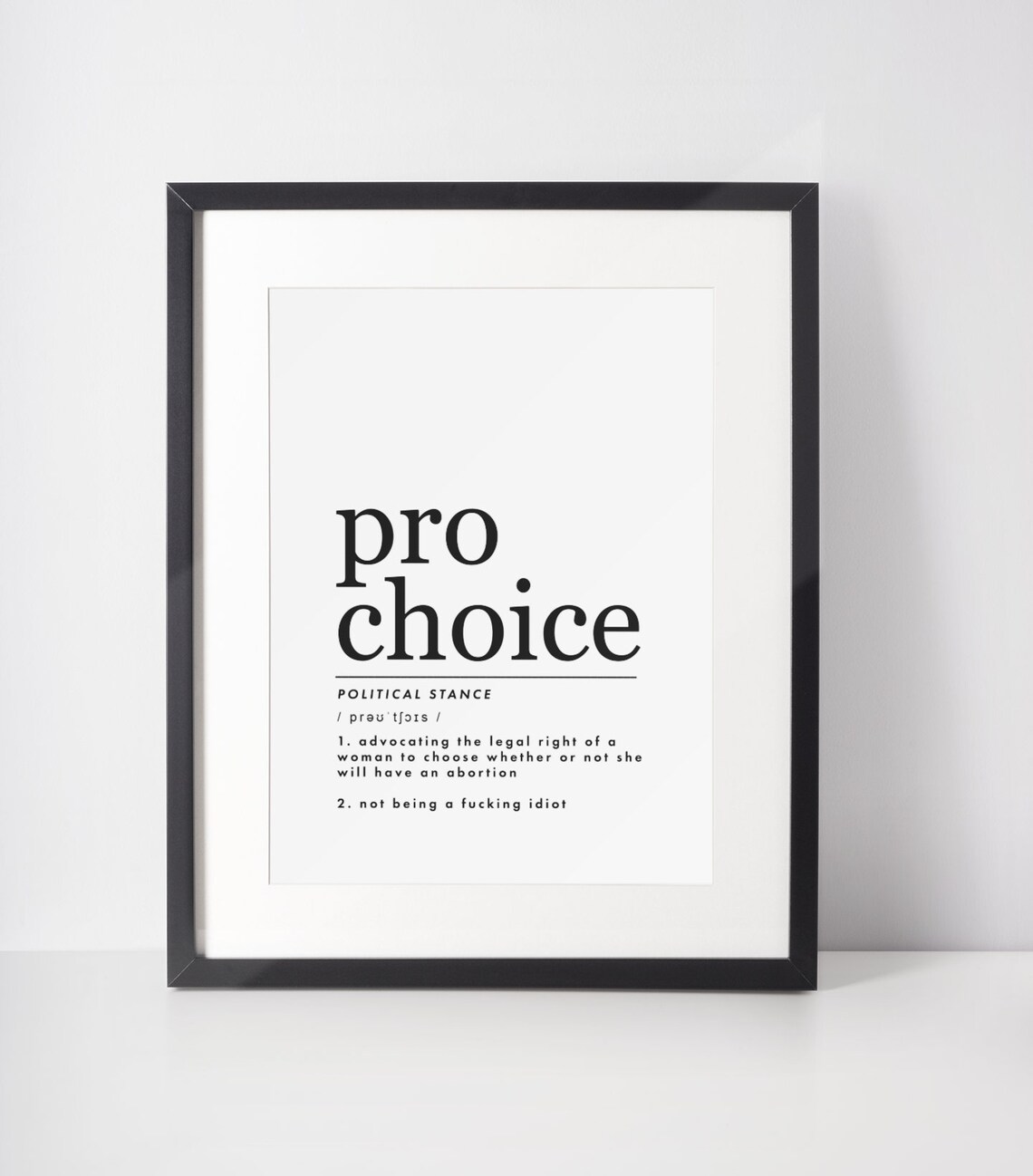 Pro Choice Definition Wall Art Definition Print Printable | Etsy