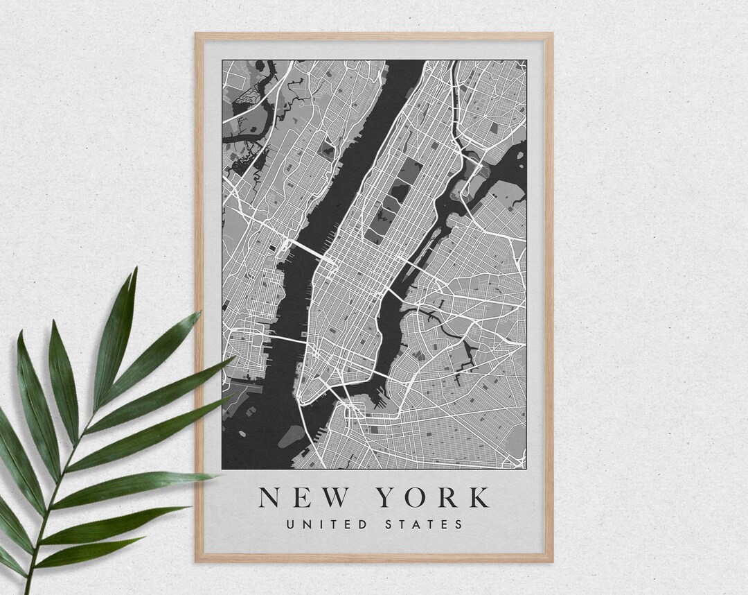 NEW YORK POSTER City Map, Wall Art, Usa Map, Printable Wall Art, Wall ...