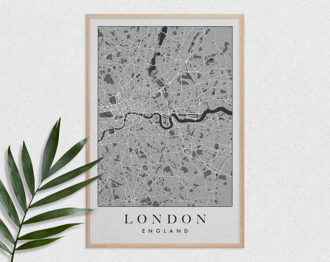 LONDON MAP POSTER - City Map, Wall Art, England Map, Printable Wall Art ...