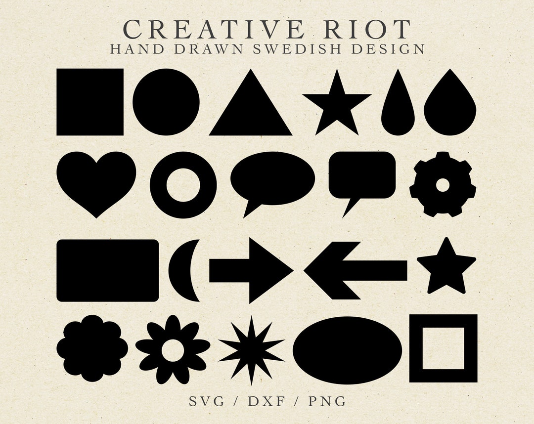 BASIC SHAPES SVG - Commercial Use Svg, Cricut Cut File, Vinyl Cut Svg ...