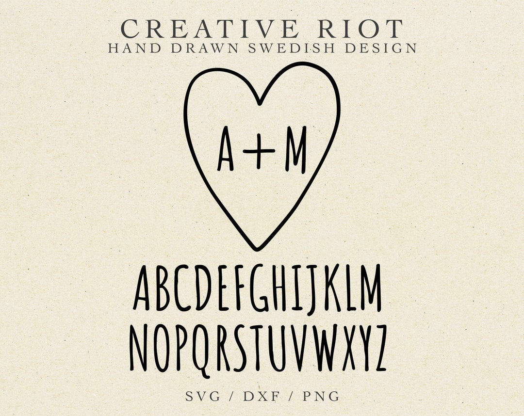 HEART INITIALS SVG - Love Svg, Commercial Use Svg, Initials Cricut Svg ...