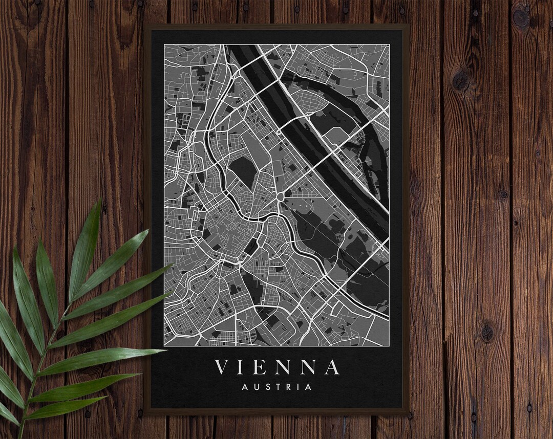 VIENNA MAP POSTER - City Map, Wall Art, Austria Map, Printable Wall Art ...