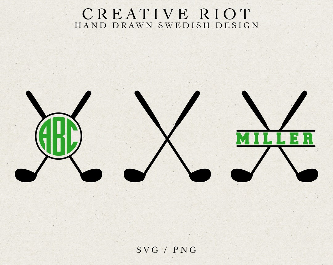 GOLF CLUB MONOGRAM Golf Svg File, Cricut Cut File, Commercial Use Svg ...