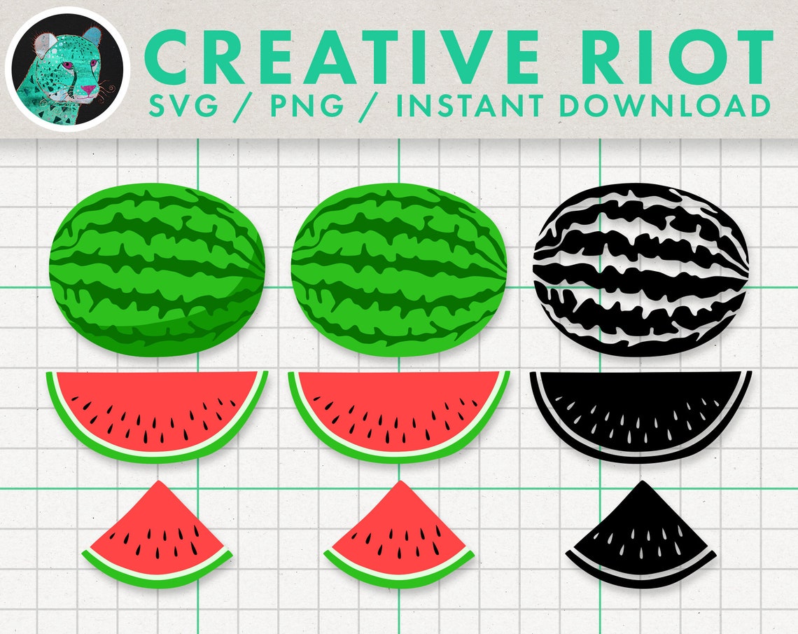 WATERMELON SVG Watermelon Clipart Watermelon Vector Fruit - Etsy