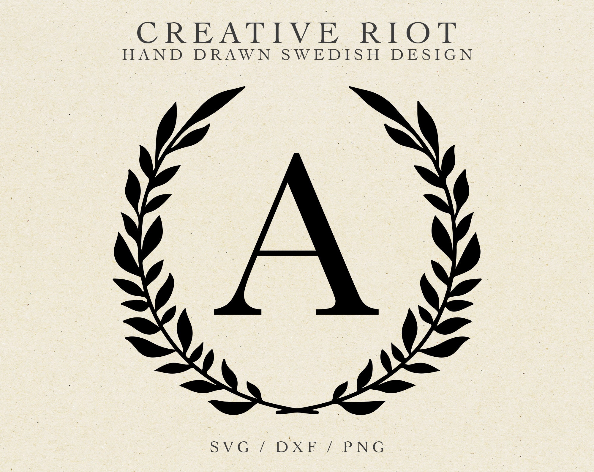 WREATH ALPHABET SVG Laurel Wreath Svg Laurel Letters Svg - Etsy
