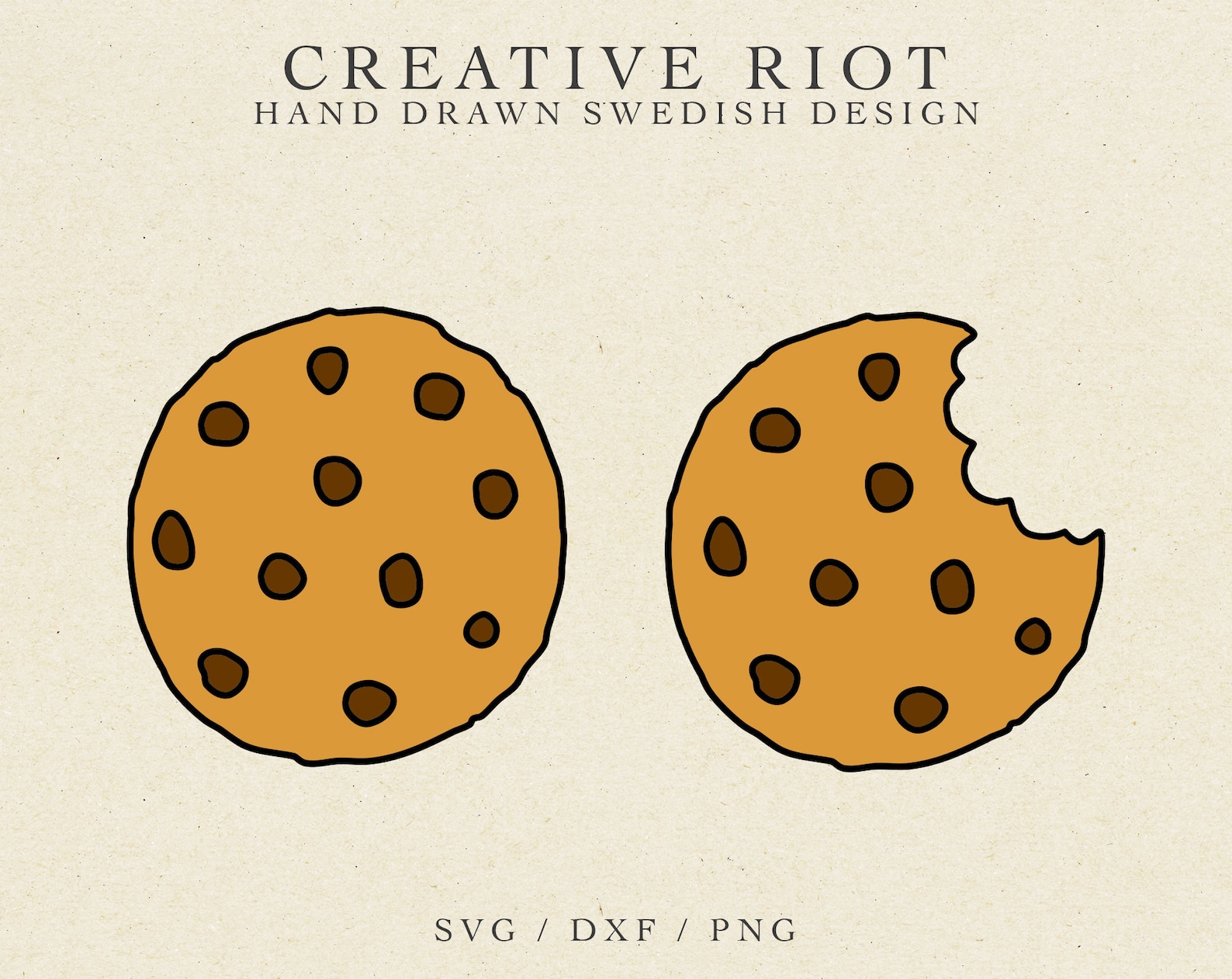 COOKIE SVG - Chocolate Chip Cookie, Commercial Use Svg, Cricut Cookie ...