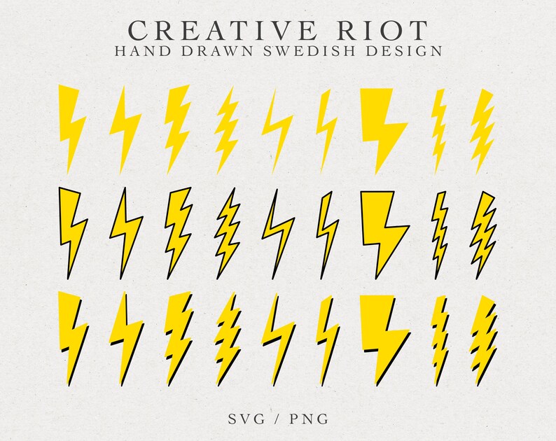 FLASH BUNDLE SVG Lightning Bolt Lightning Cut File Cricut | Etsy