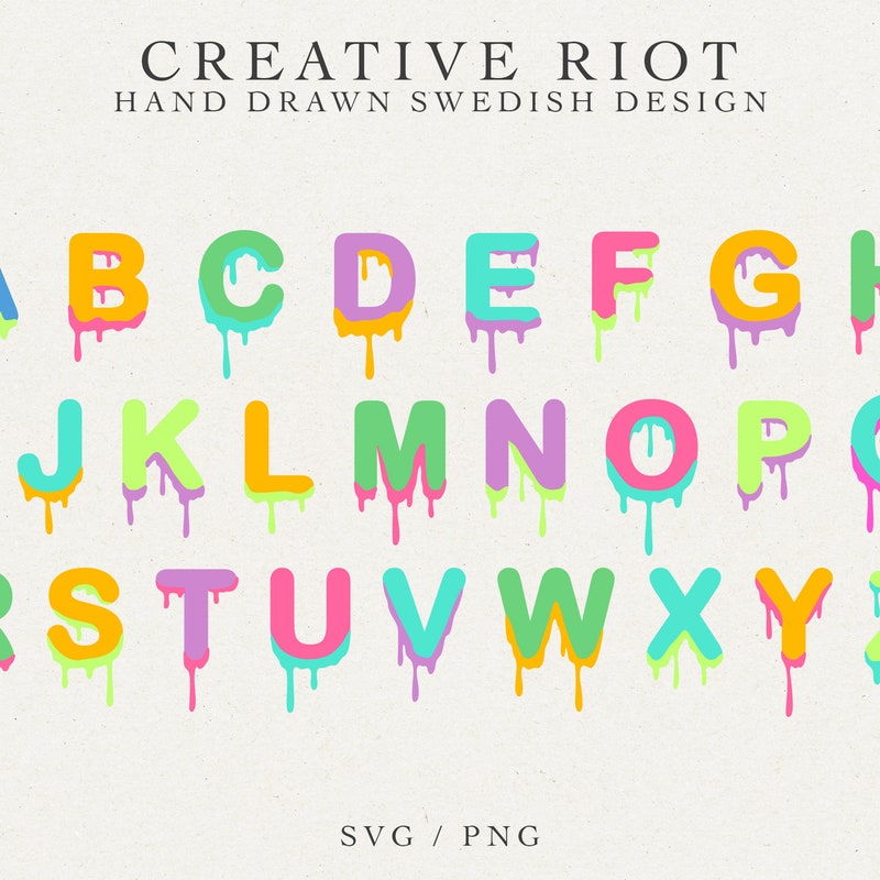 Dripping Letters - Etsy