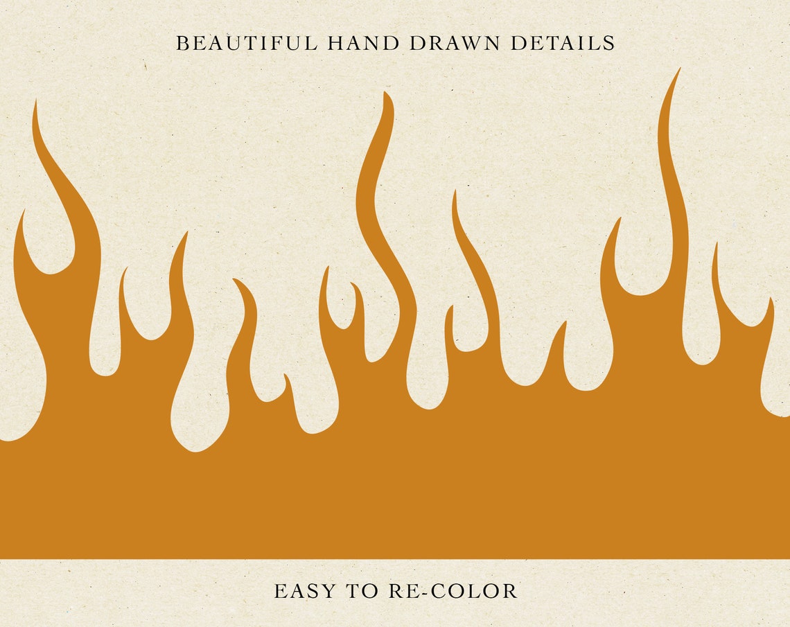 FLAMES SVG Commercial Use Svg Cricut Flames Svg Fire Cut - Etsy