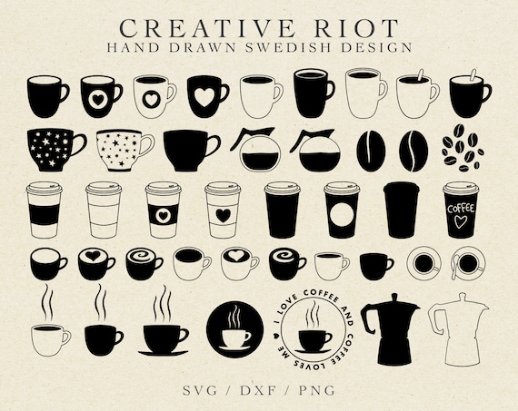 COFFEE BUNDLE SVG Commercial Use Svg Coffee Clipart Coffee | Etsy UK