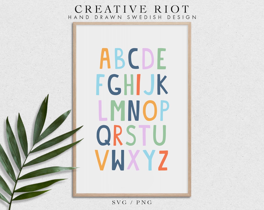 ALPHABET SVG Kids Alphabet, Educational Svg, Nursery Room Svg, School ...