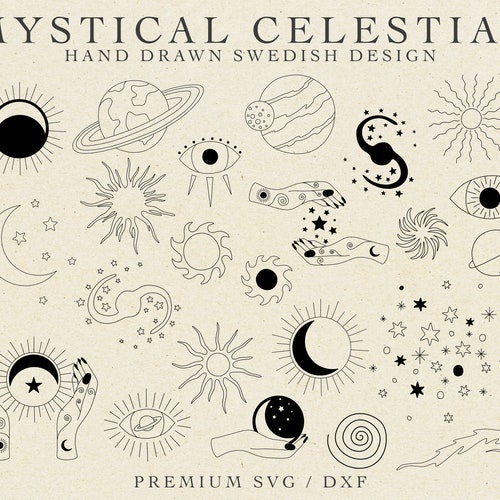 MYSTICAL CELESTIAL SVG Stars Bundle Svg Universe Svg - Etsy