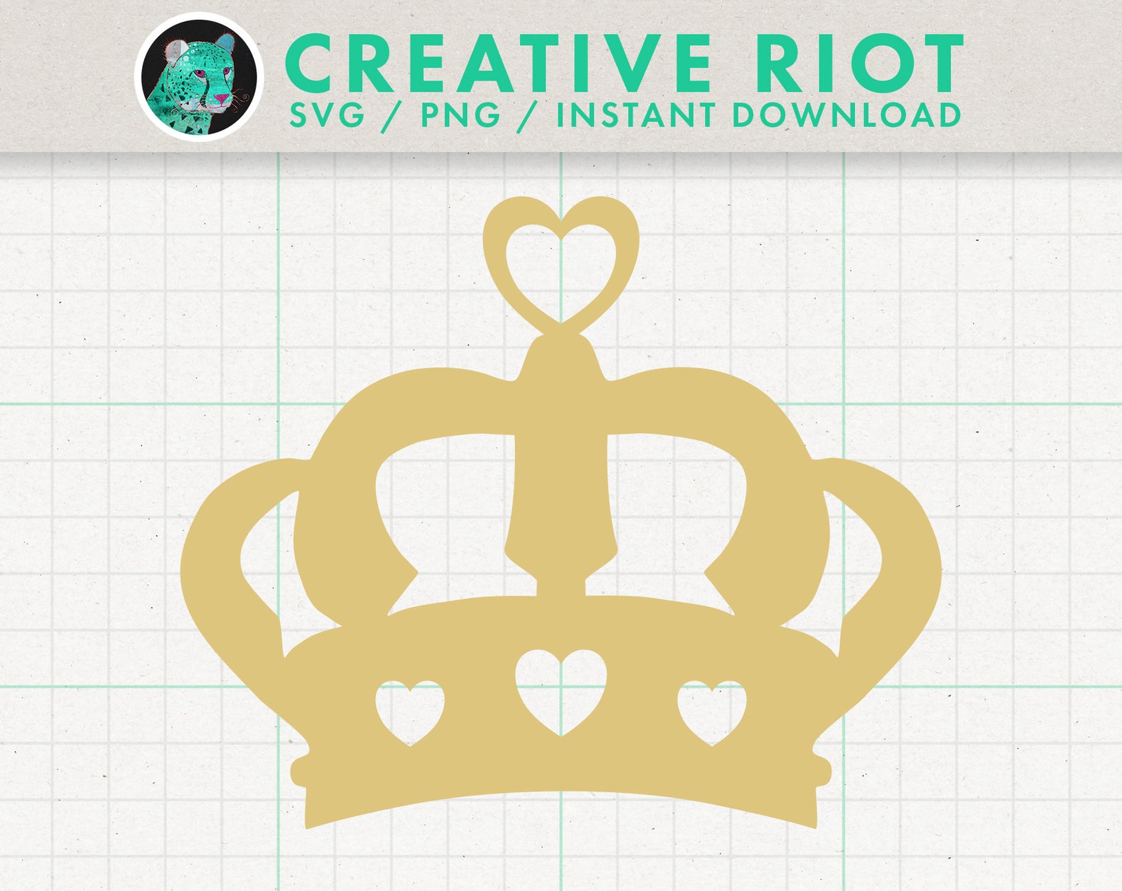 HEART CROWN SVG Commercial Use Svg Crown Svg Premium Svg - Etsy